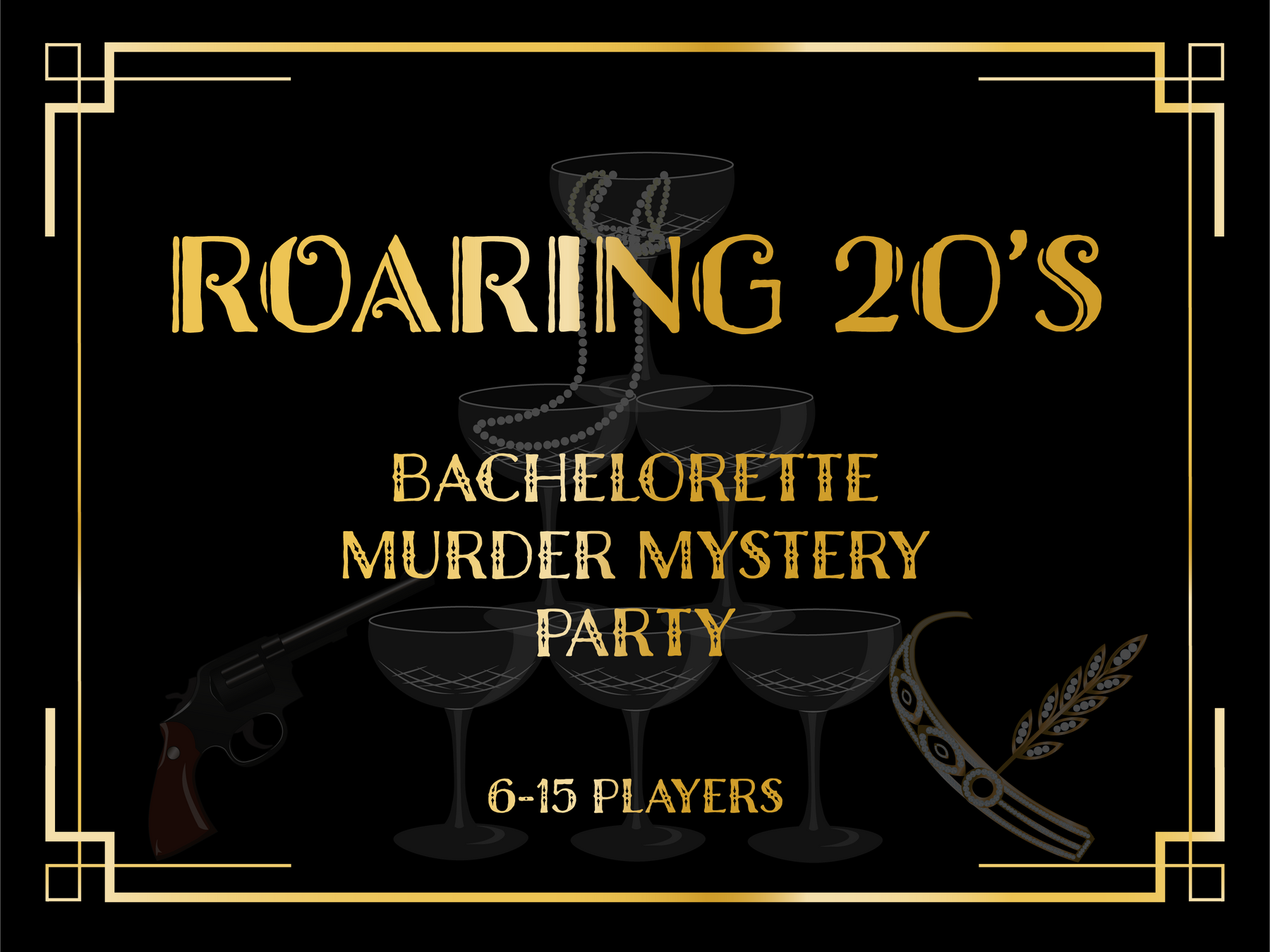 Bachelorette Murder Mystery Kit | 1920's Theme | 6-15 Players ...