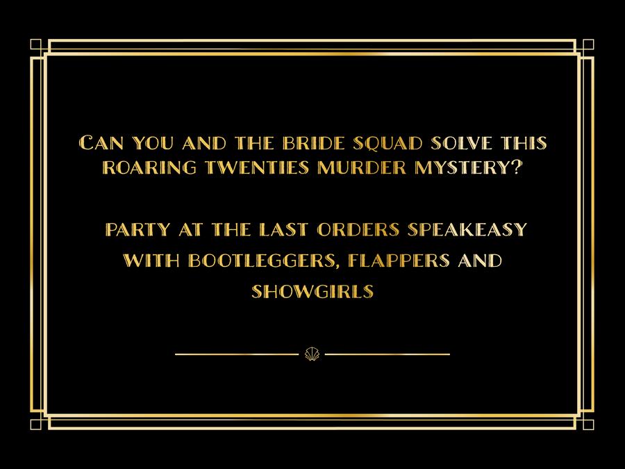 Bachelorette Murder Mystery Kit | 1920's Theme | 6-15 Players ...